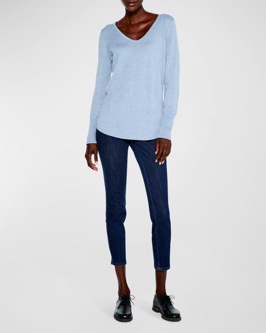 NIC+ZOE Plus Vital-Knit V-Neck Sweater | Neiman Marcus