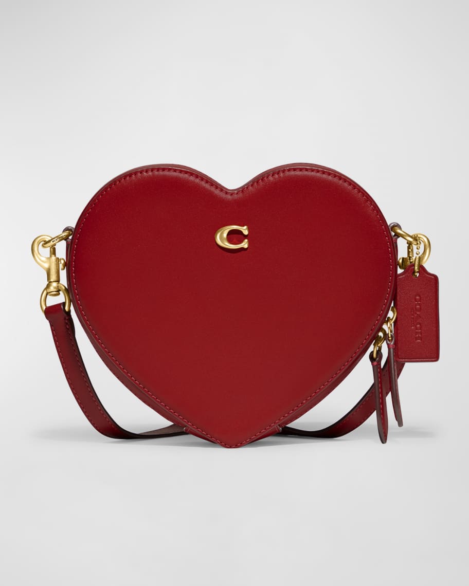 Coach Heart Zip Leather Crossbody Bag | Neiman Marcus