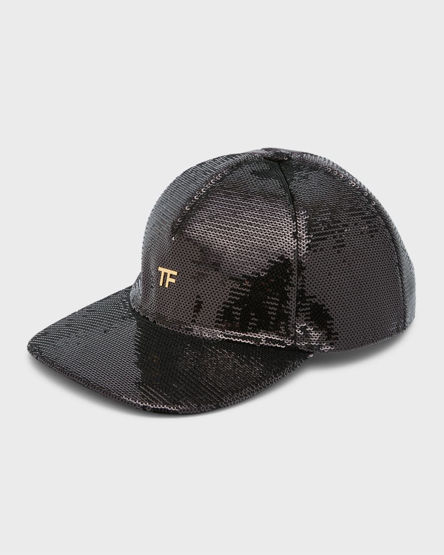 TOM FORD Sequin Monogram Baseball Cap | Neiman Marcus