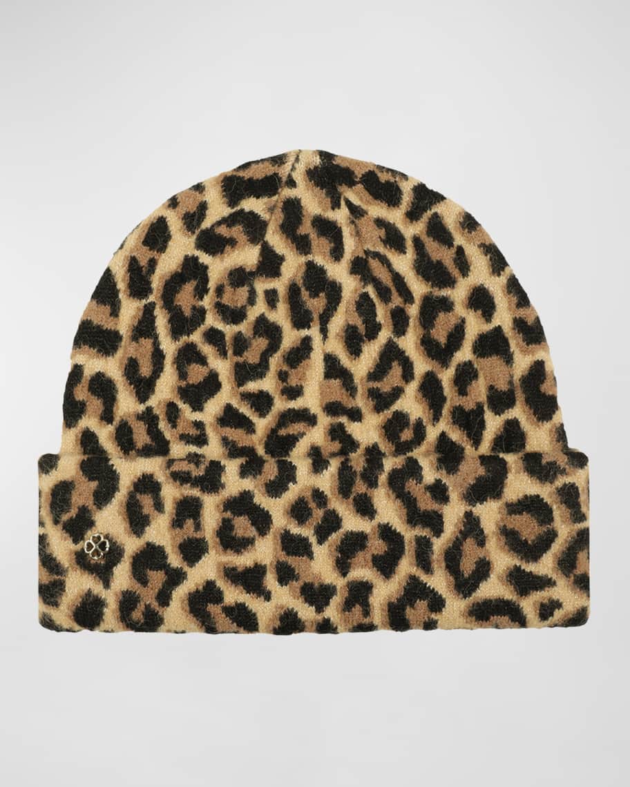 kate spade new york leopard acrylic beanie | Neiman Marcus