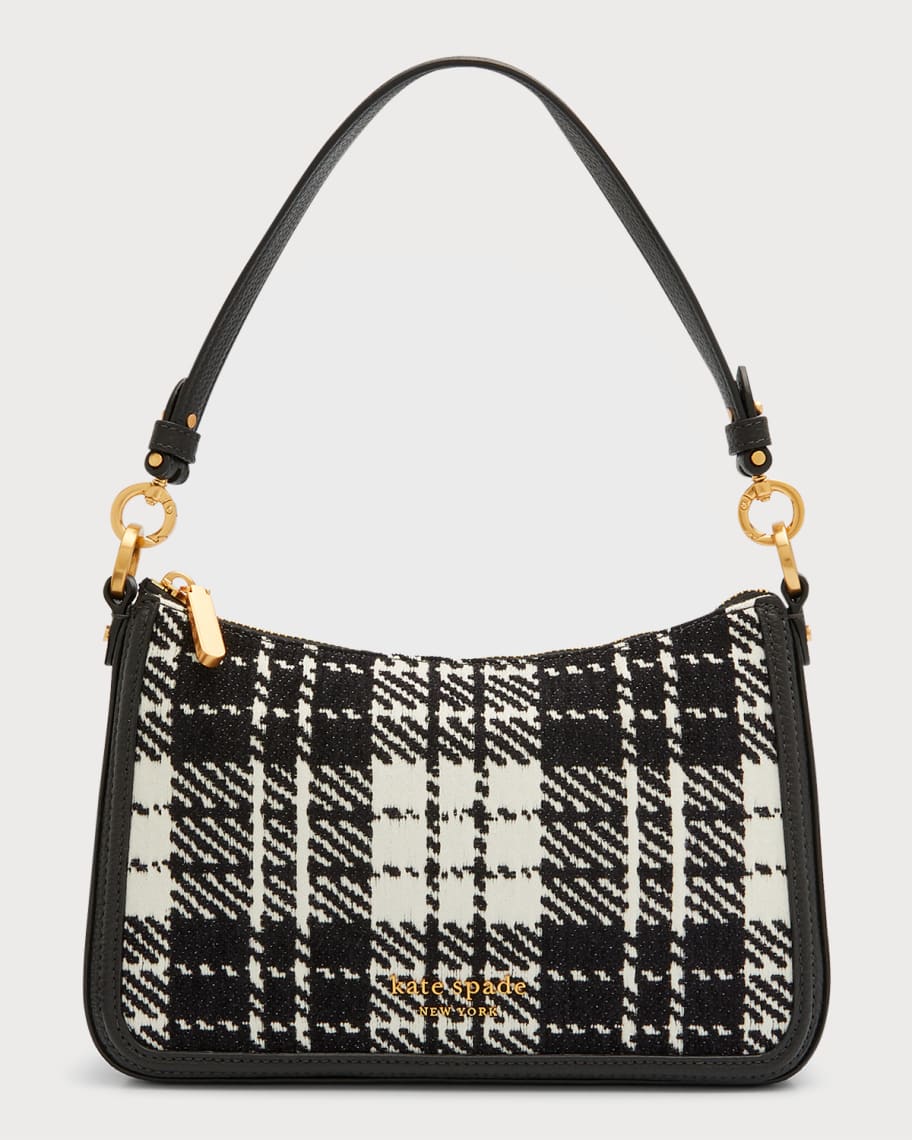 kate spade new york hudson medium plaid jacquard convertible shoulder ...