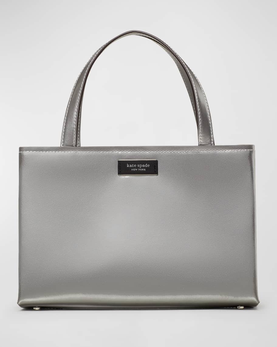 kate spade new york sam icon small metallic patent leather tote bag ...