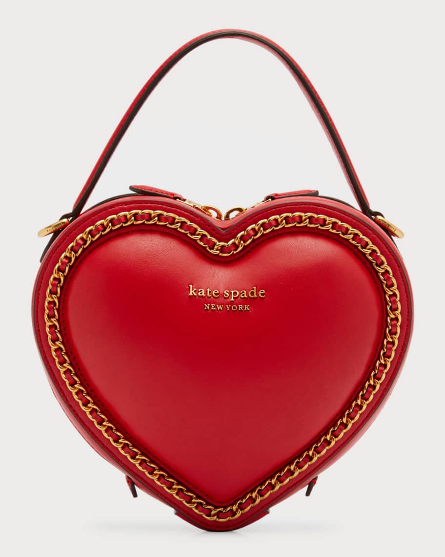 kate spade new york amour 3d heart leather crossbody bag | Neiman Marcus