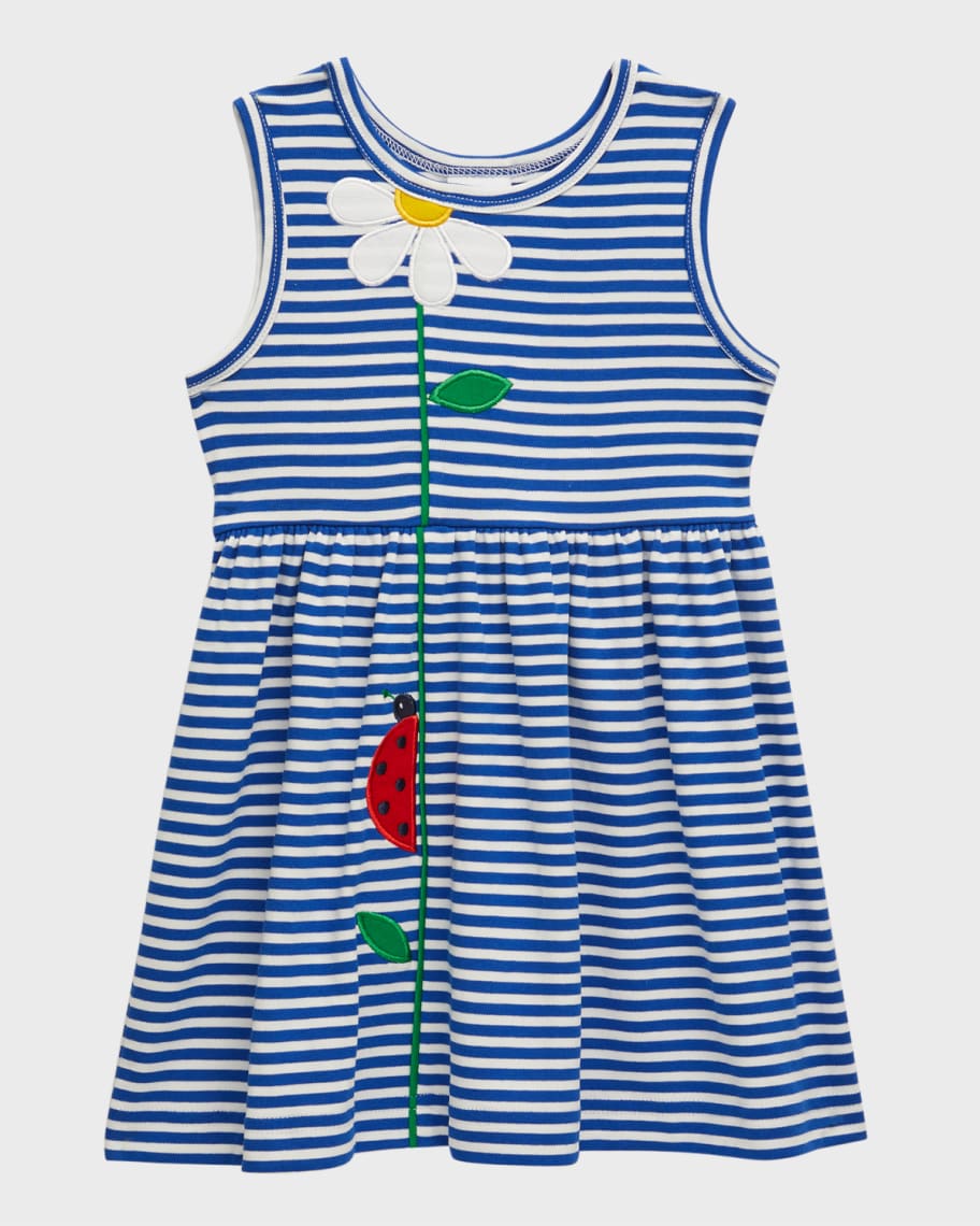 Florence Eiseman Girl's Striped Ladybug Applique Knit Dress, Size 3M ...