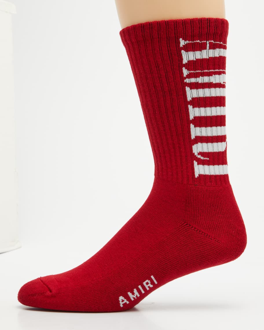 Amiri Men's Core Logo Crew Socks | Neiman Marcus