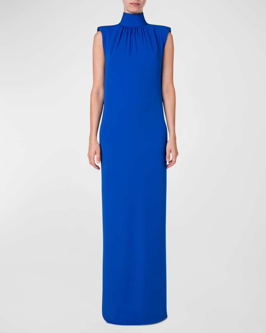 Akris Silk Column Gown with Back Decollete | Neiman Marcus