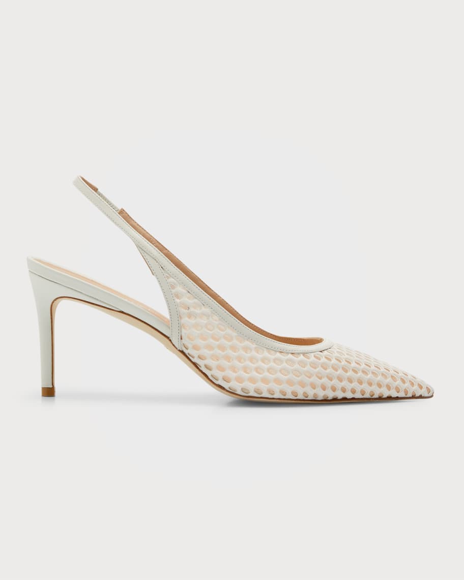 Stuart Weitzman Stuart Mesh Slingback Pumps | Neiman Marcus