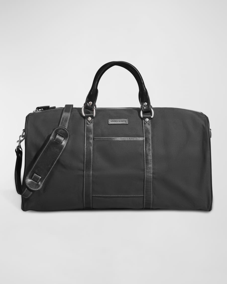hook + Albert Men's Nylon and Leather Field Duffel Bag | Neiman Marcus