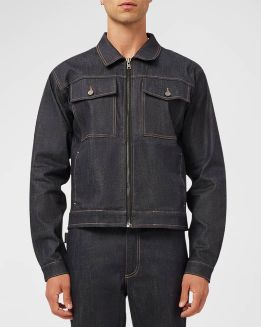 DL1961 Men's Niyo Wax-Coated Denim Jacket | Neiman Marcus