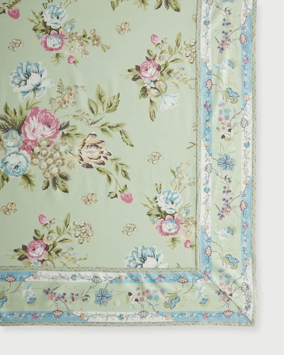 Handprint Potpourri Celadon Tablecloth, 60"Sq. | Neiman Marcus