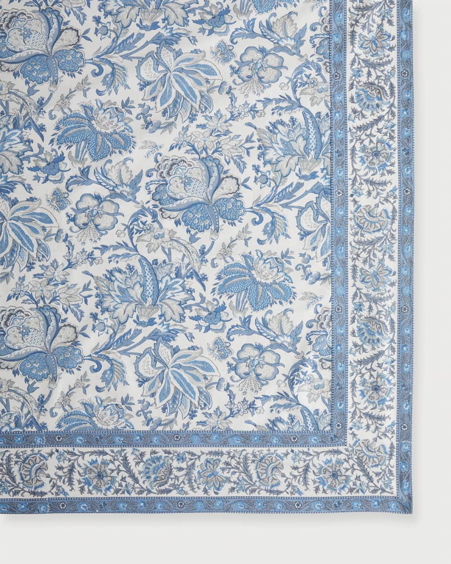 Handprint Tibet Ocean Tablecloth, 60"Sq. | Neiman Marcus