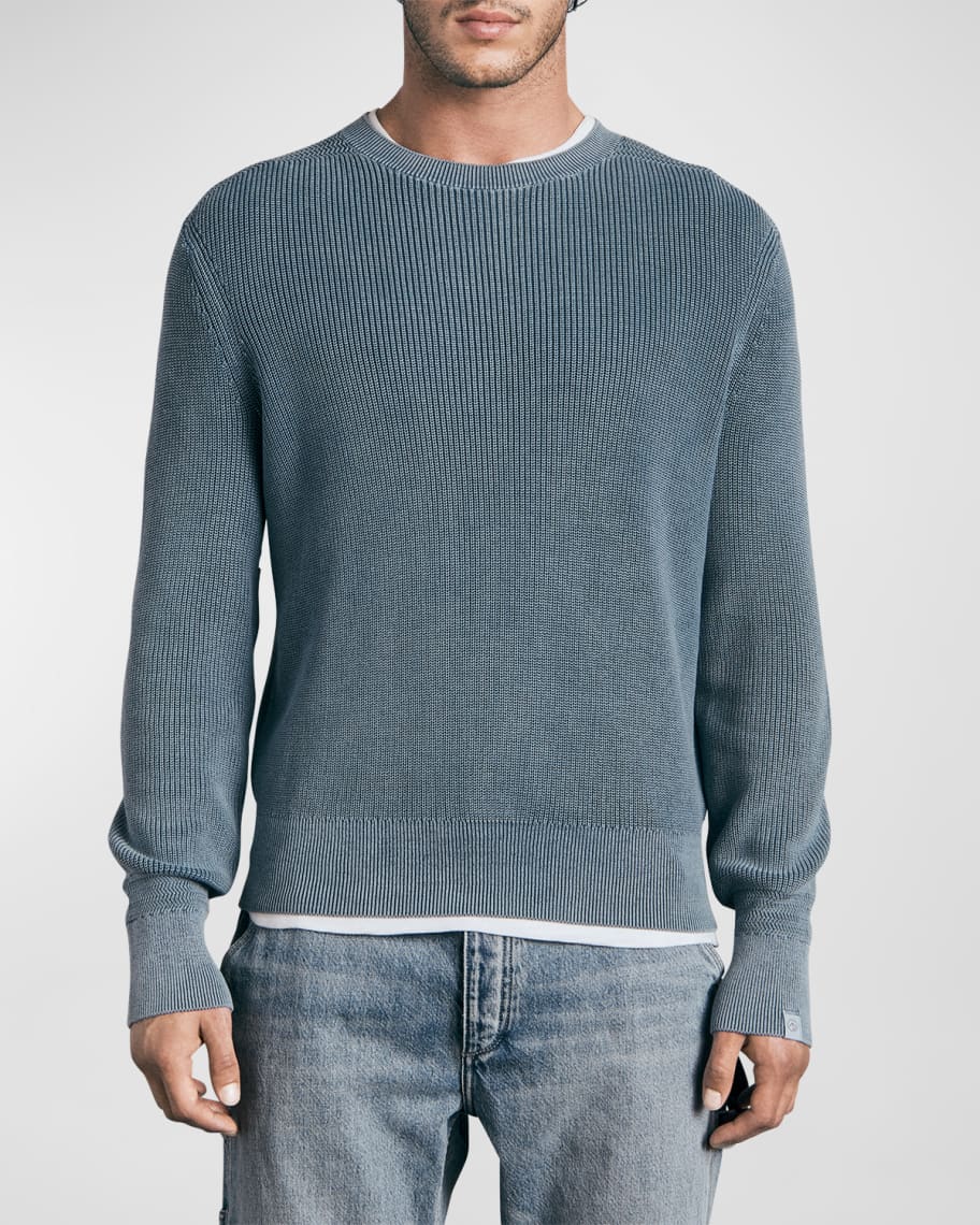 Rag & Bone Men's Dexter Cotton Crewneck Sweater | Neiman Marcus