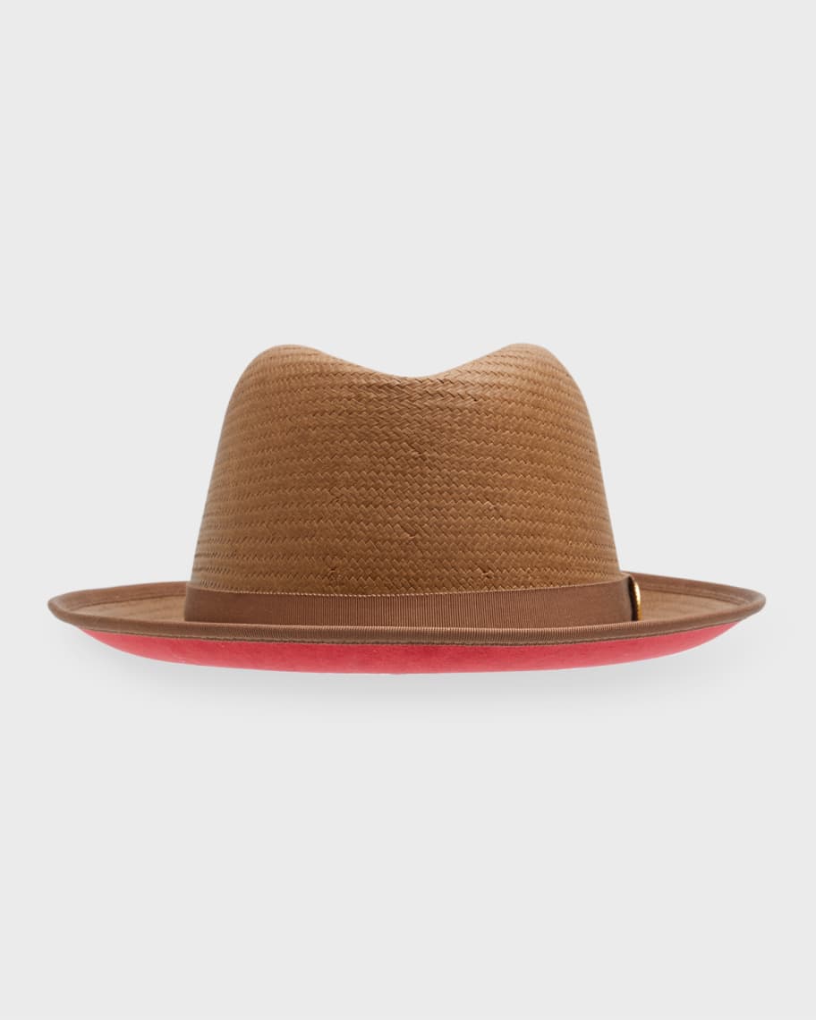 Keith James Men's King Straw Fedora Hat | Neiman Marcus