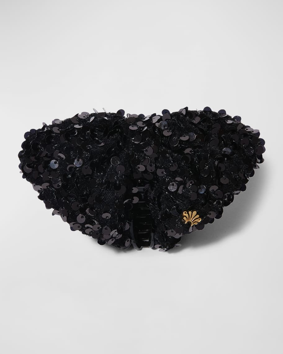 Lele Sadoughi Simone Sequin Bow Claw Clip | Neiman Marcus
