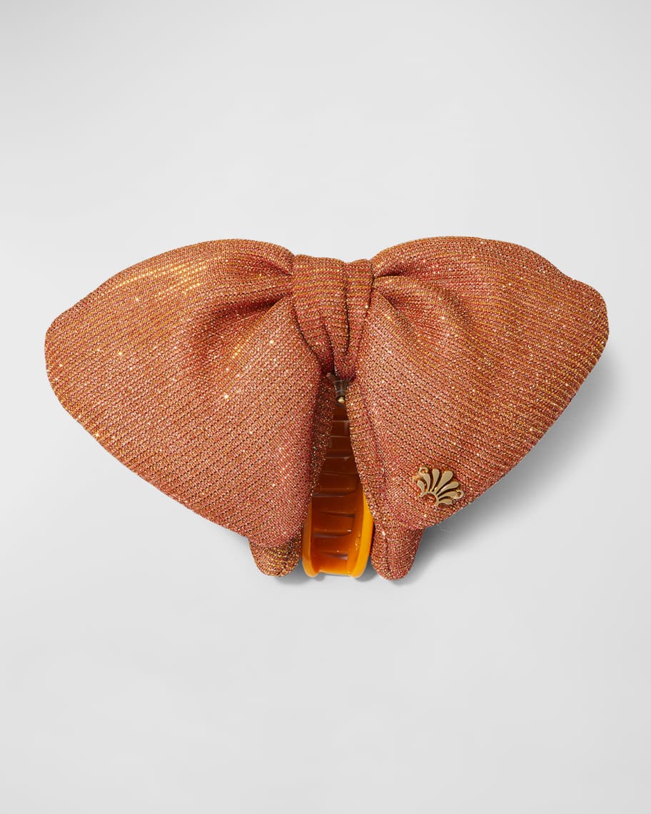 Lele Sadoughi Simone Lurex Bow Claw Clip | Neiman Marcus