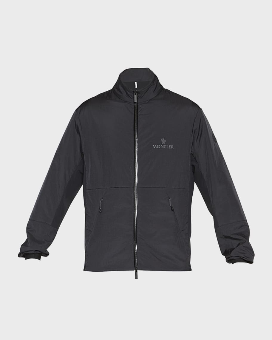 Moncler Men's Farret Nylon Mock-Neck Jacket | Neiman Marcus
