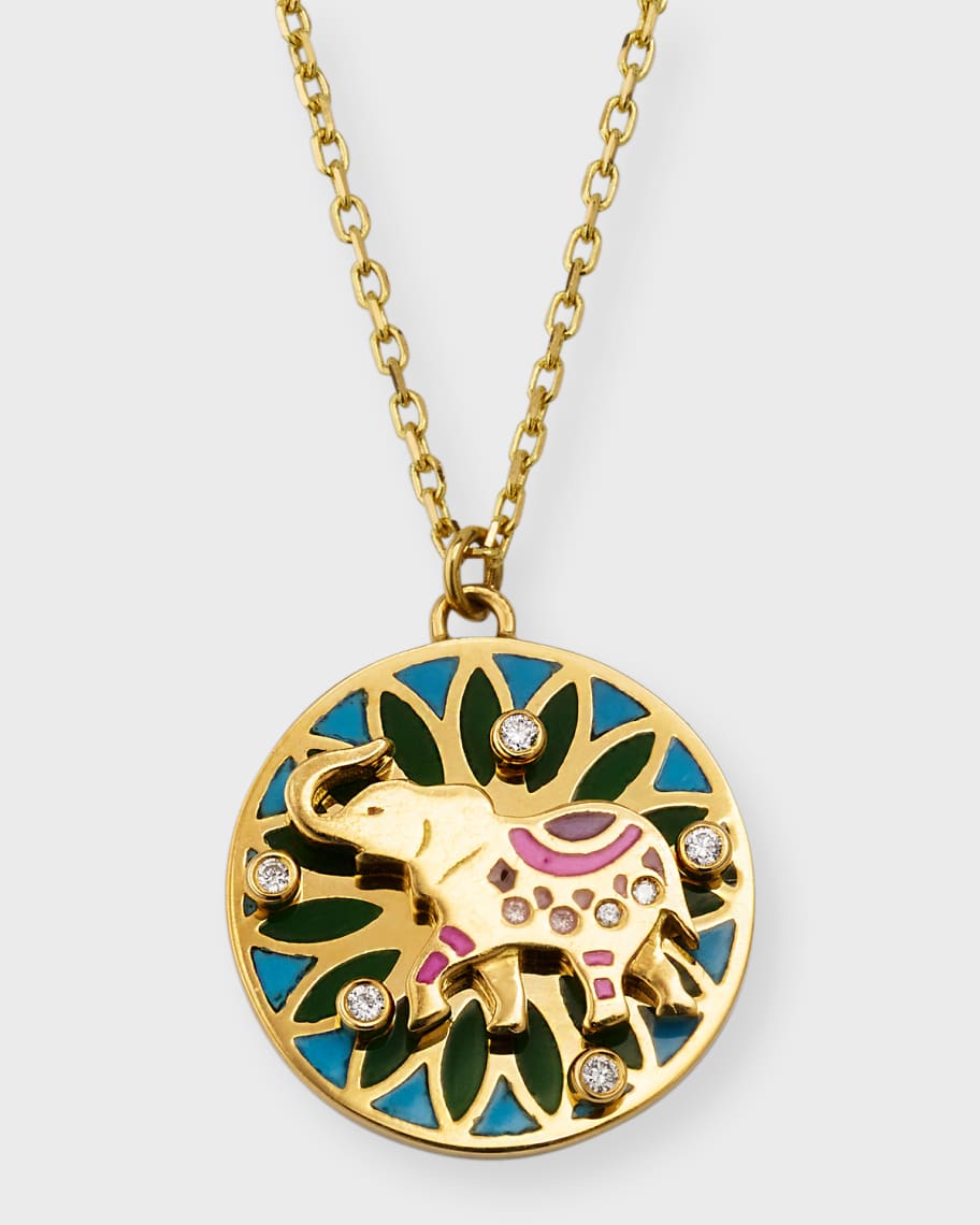 L'atelier Nawbar 18K Yellow Gold Diamond Trunks Up Pendant Necklace ...