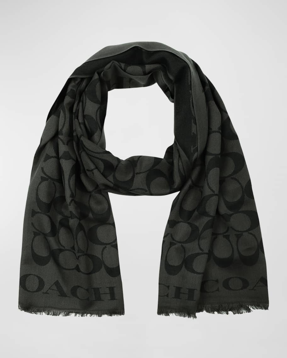 Coach Signature C Border Stole | Neiman Marcus