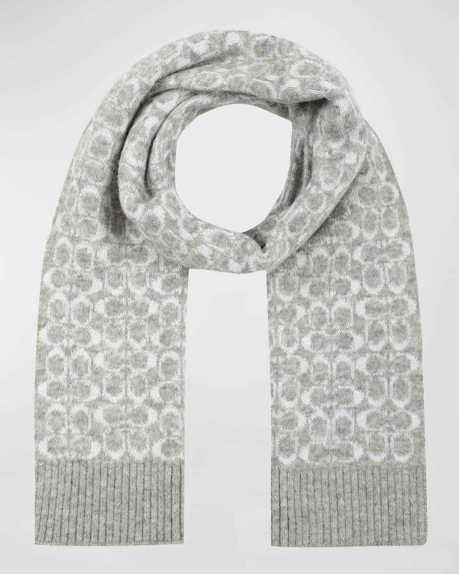 Coach Metallic Signature C Jacquard Scarf | Neiman Marcus
