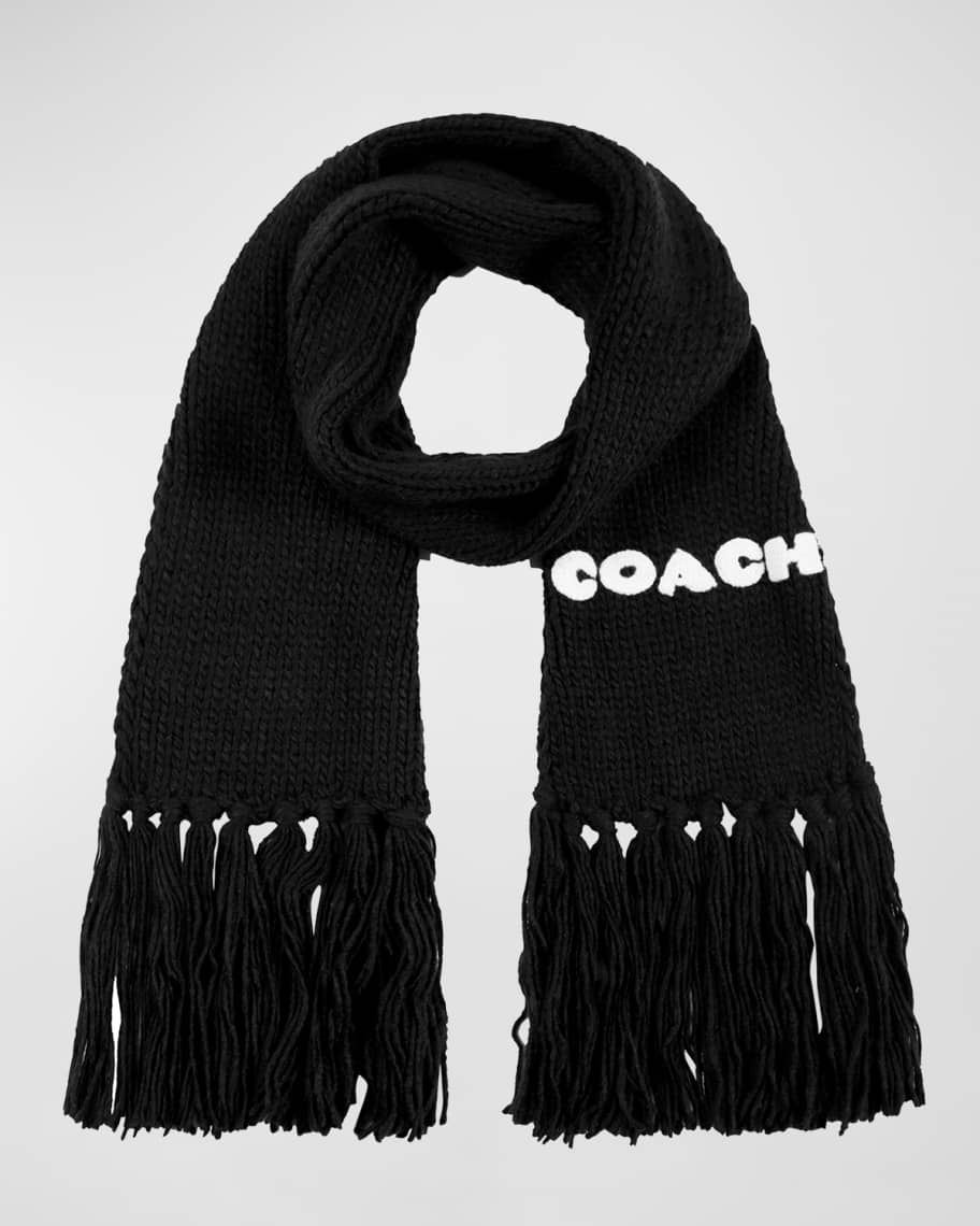 Coach Hand Knit Cable Scarf | Neiman Marcus