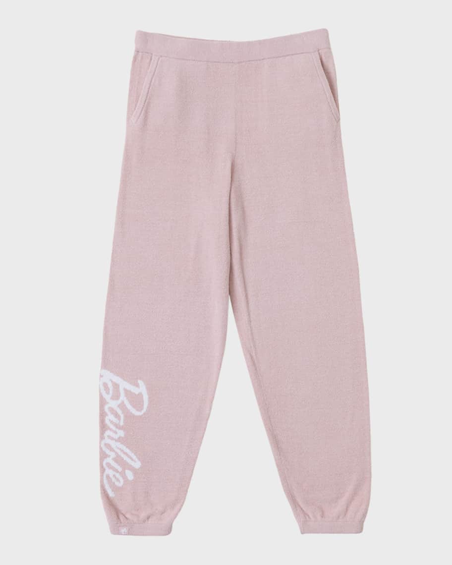 Barefoot Dreams x Barbie Ultra Lite Logo-Print Sweatpants, Size 6-14 ...