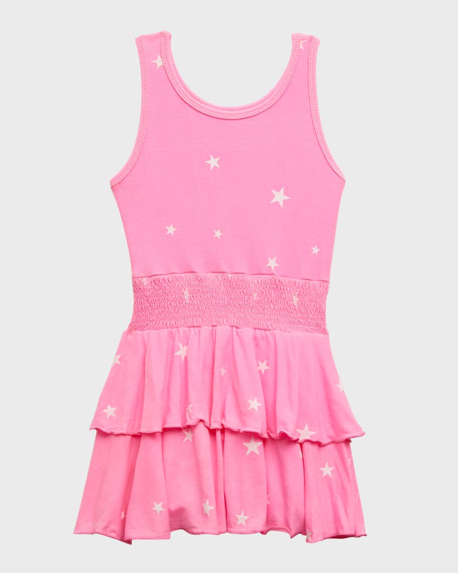 Flowers by Zoe Girl's Star-Print Dress, Size 4-6 | Neiman Marcus