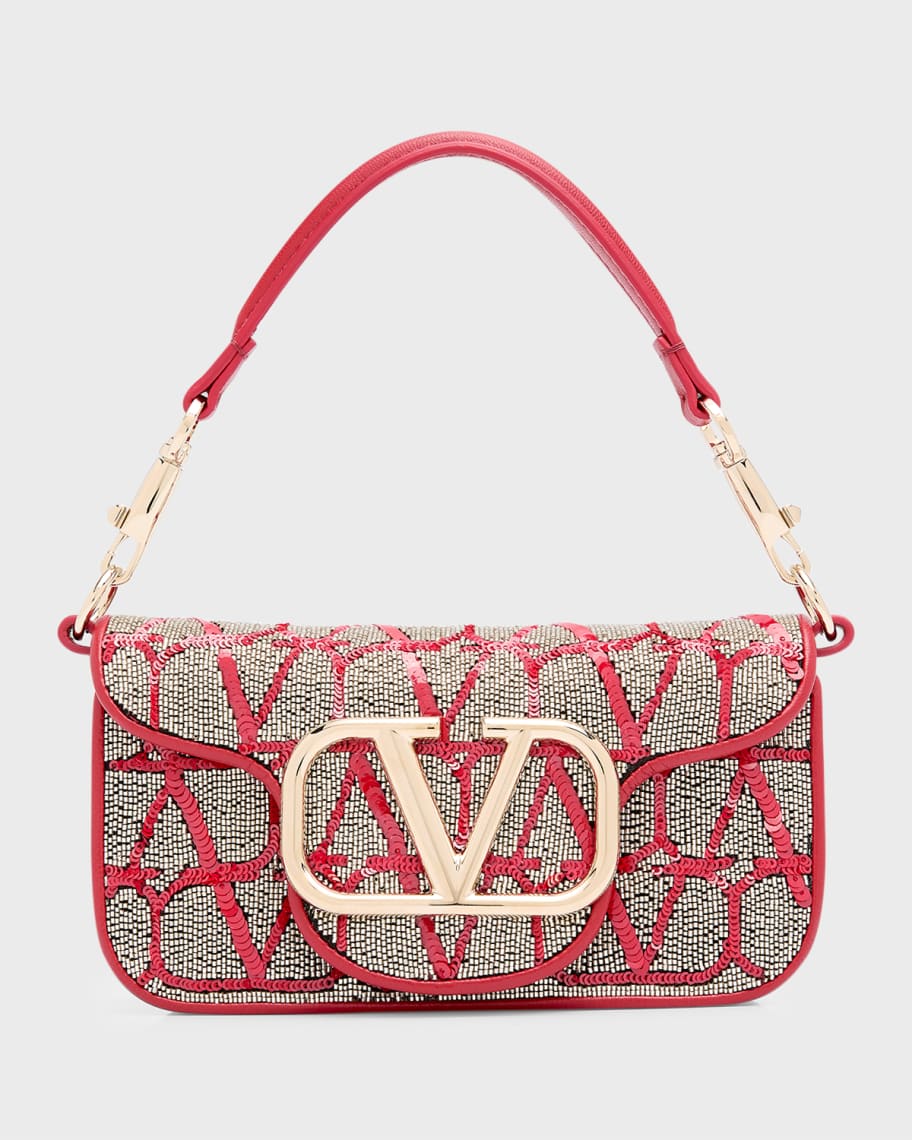 Valentino Garavani Loco Small VLOGO Sequins Shoulder Bag | Neiman Marcus