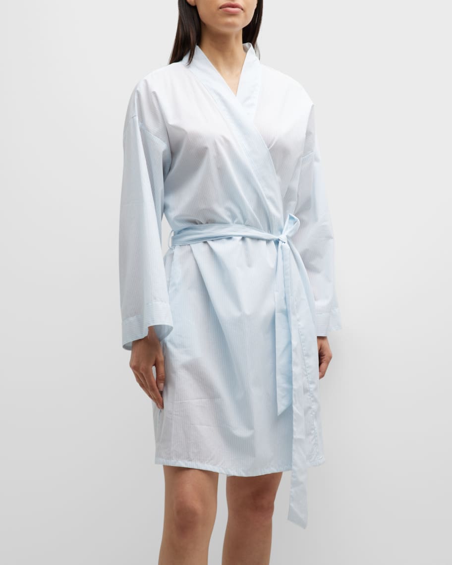 Andine Iggy Striped Cotton Robe | Neiman Marcus