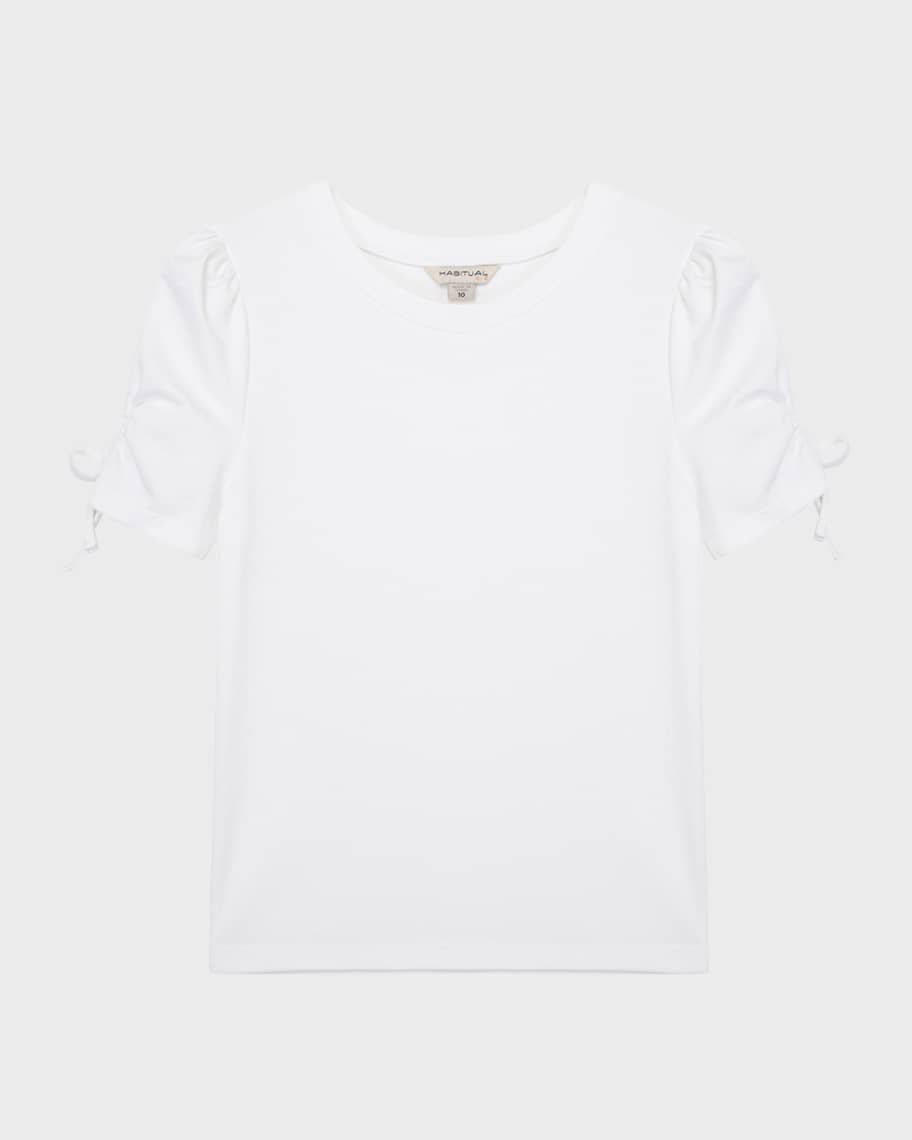 Habitual White Keyhole Sleeve Knit Top | Neiman Marcus