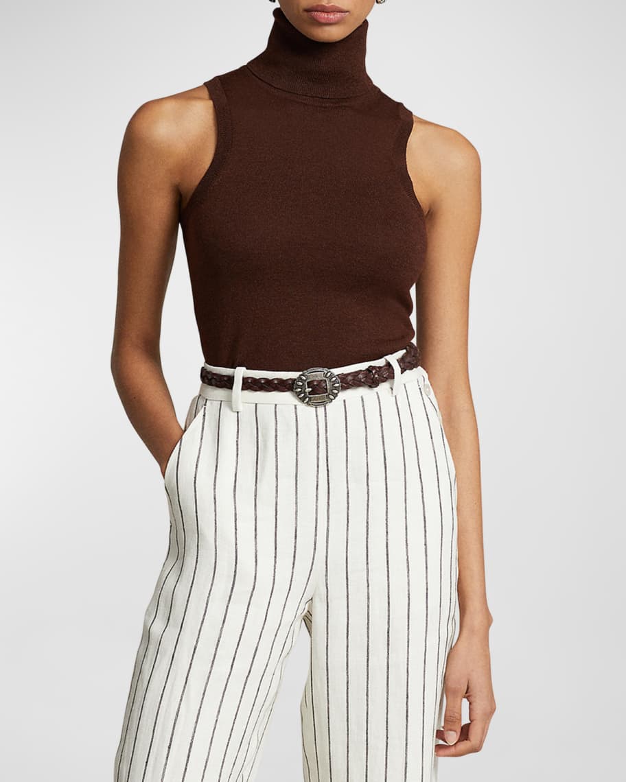 Polo Ralph Lauren Wool Sleeveless Turtleneck | Neiman Marcus