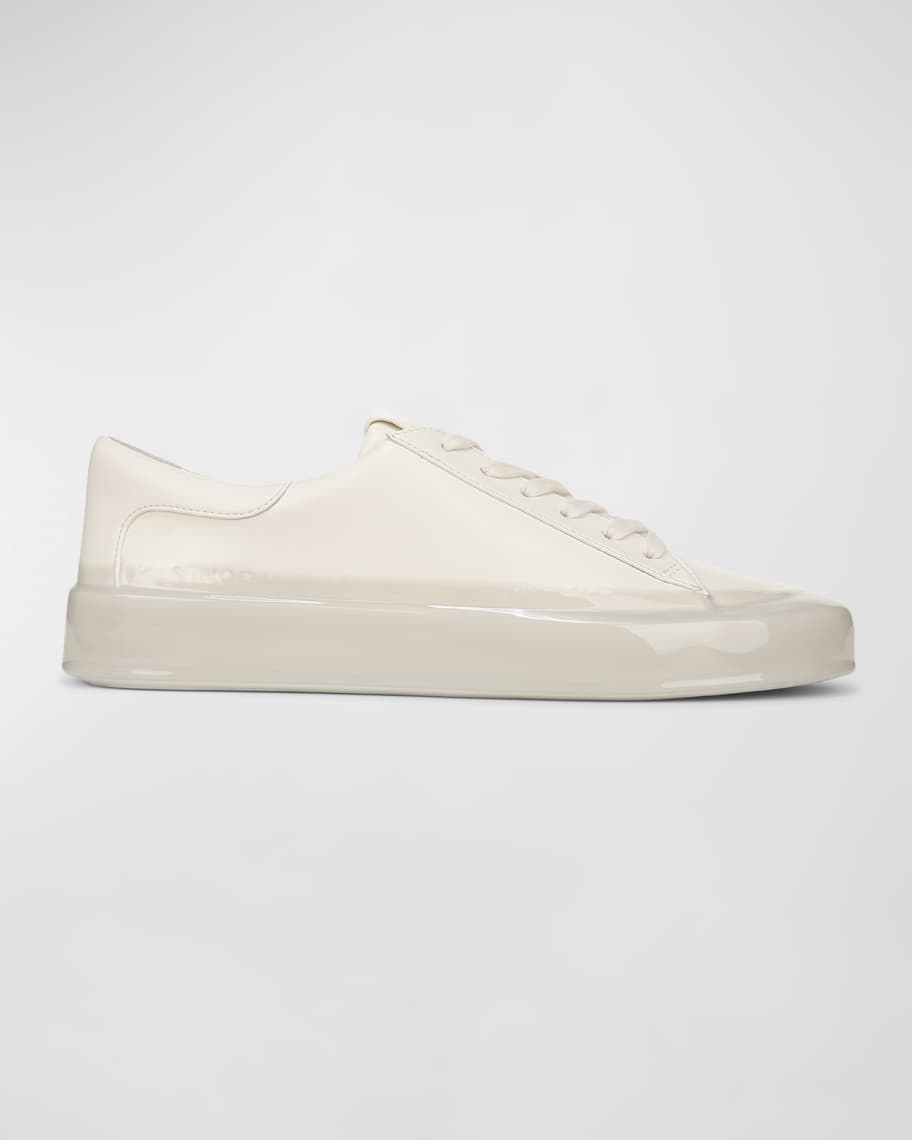 Vince Gabi Leather Transparent-Sole Sneakers | Neiman Marcus