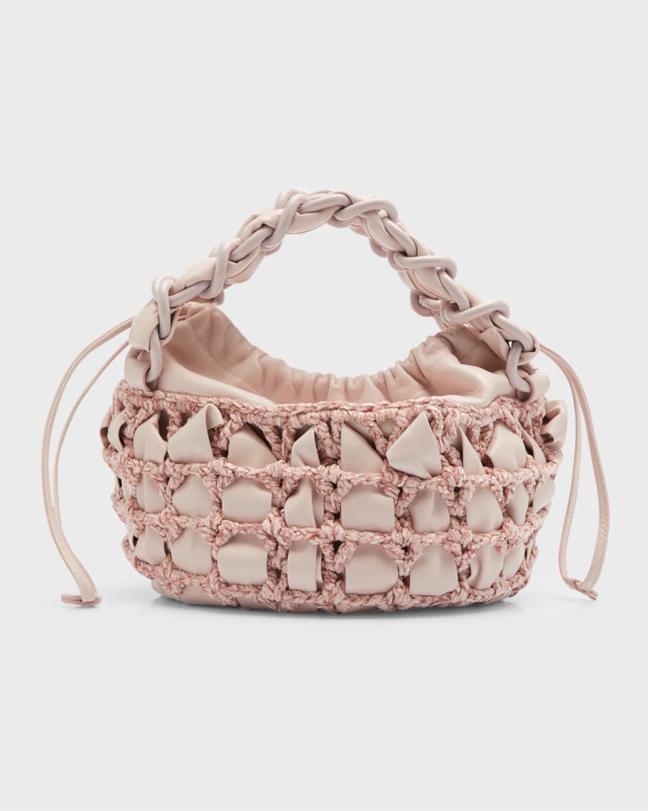 BY FAR Cass Braided Drawstring Top-Handle Bag | Neiman Marcus