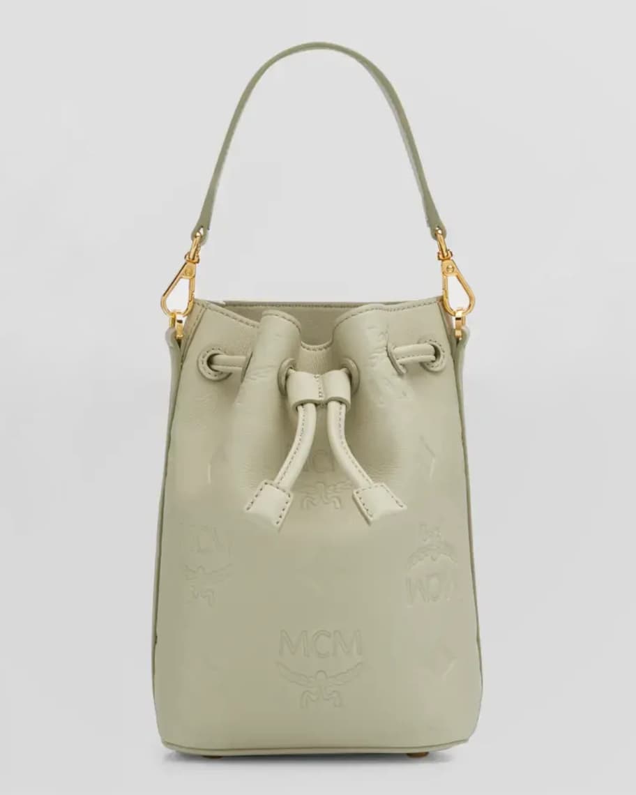 MCM Dessau Mini Monogram Bucket Bag | Neiman Marcus