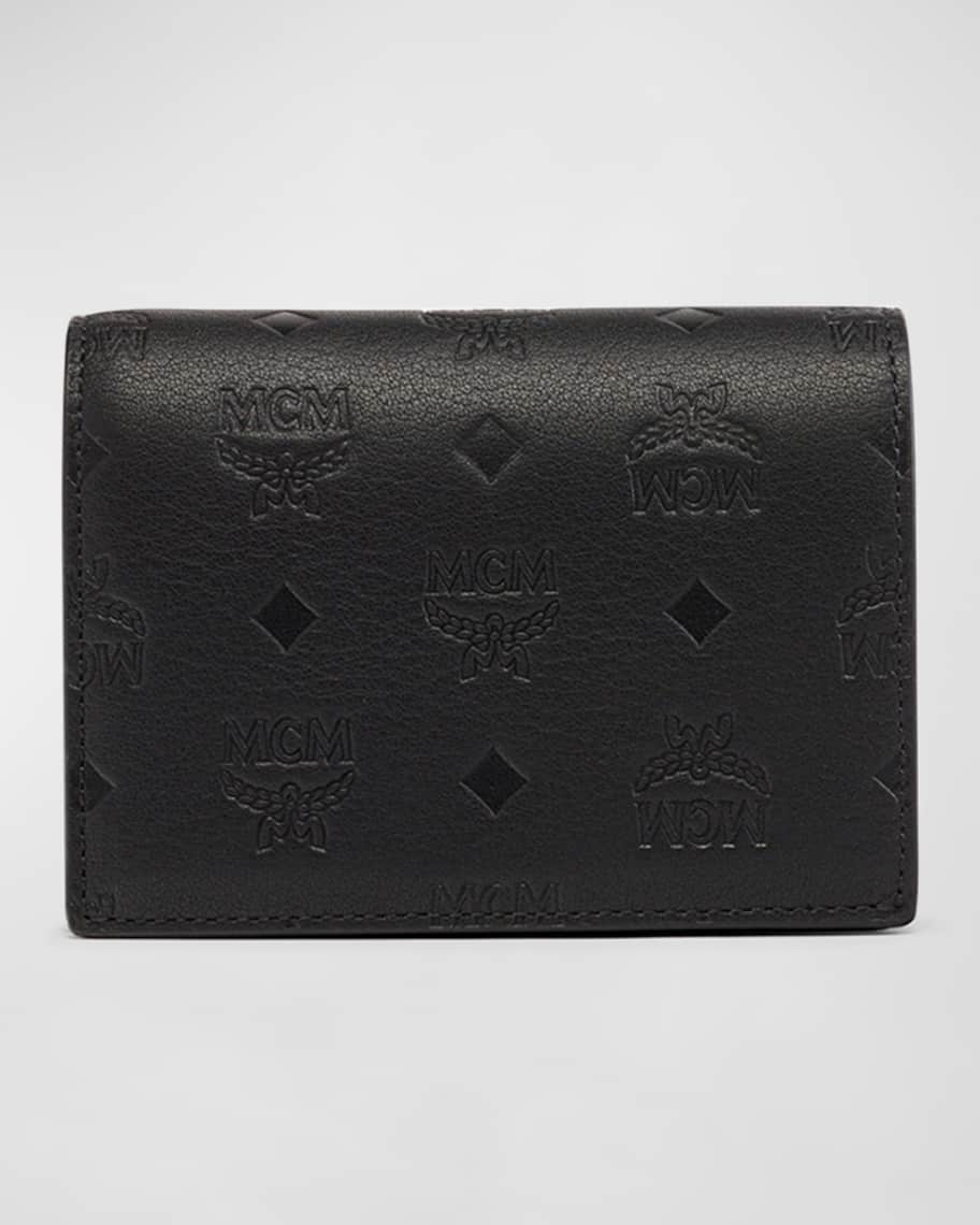 MCM Monogram-Embossed Bifold Leather Wallet | Neiman Marcus