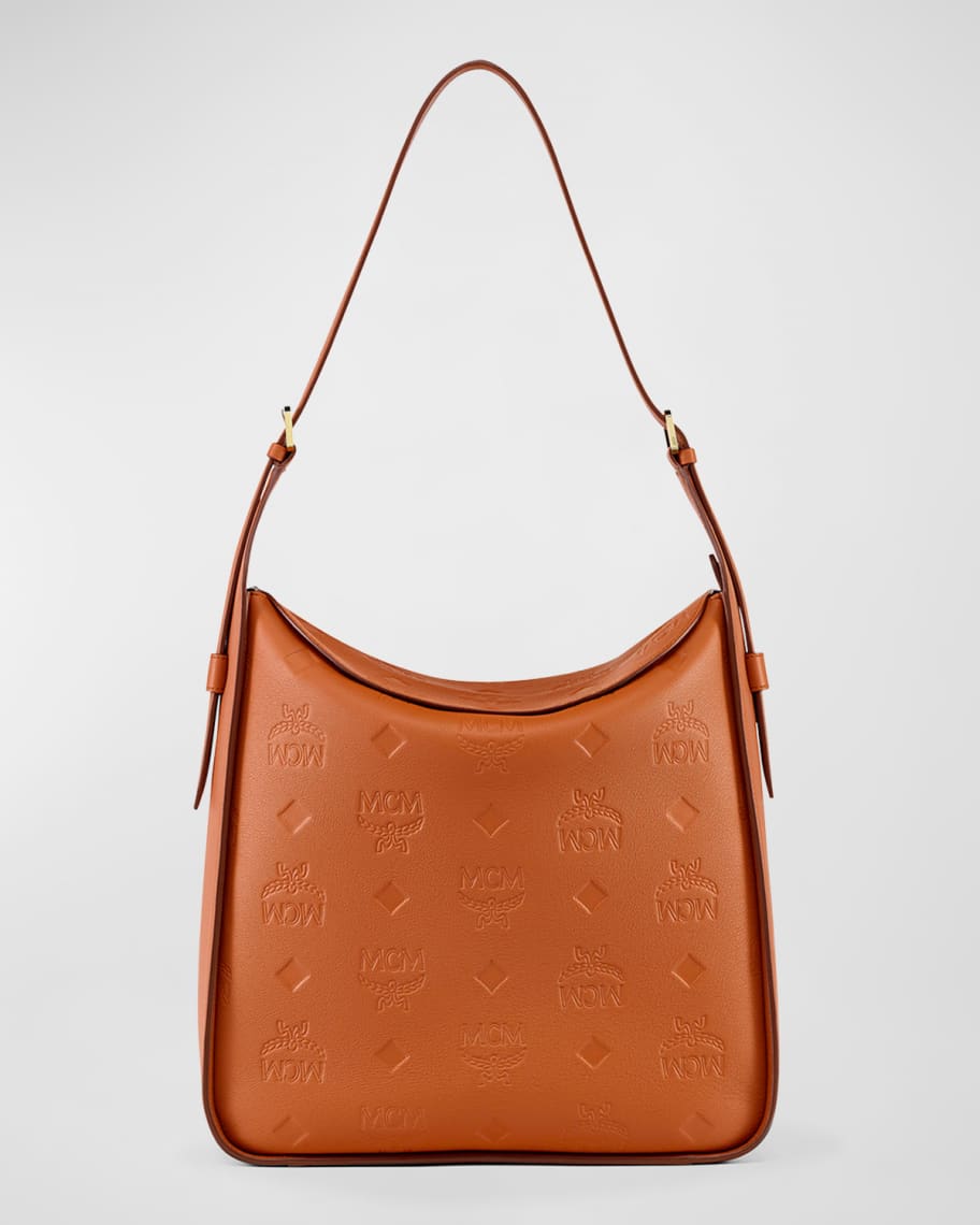 MCM Aren Large Monogram Hobo Bag | Neiman Marcus
