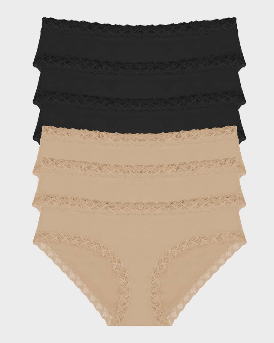 Natori Lace-Trim Briefs, Pack of 6 | Neiman Marcus