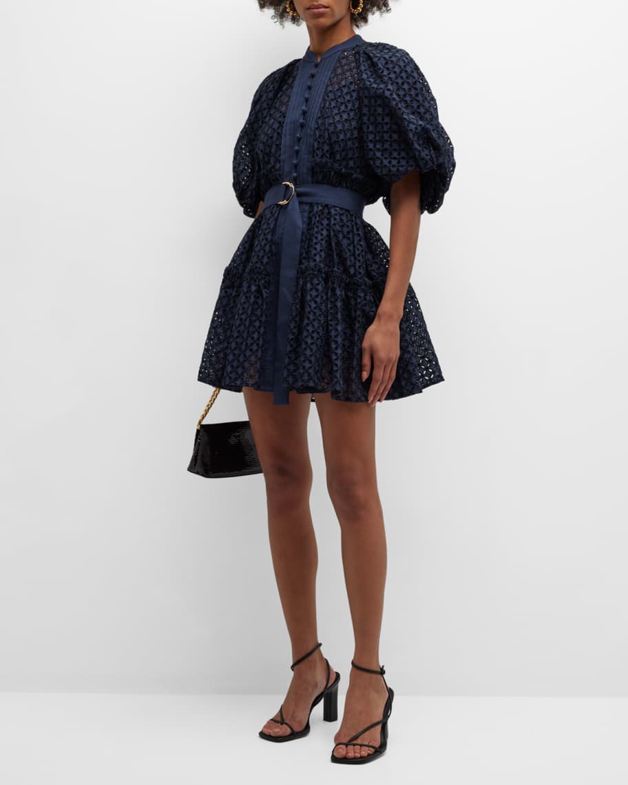 Acler Potters Belted A-Line Mini Dress | Neiman Marcus