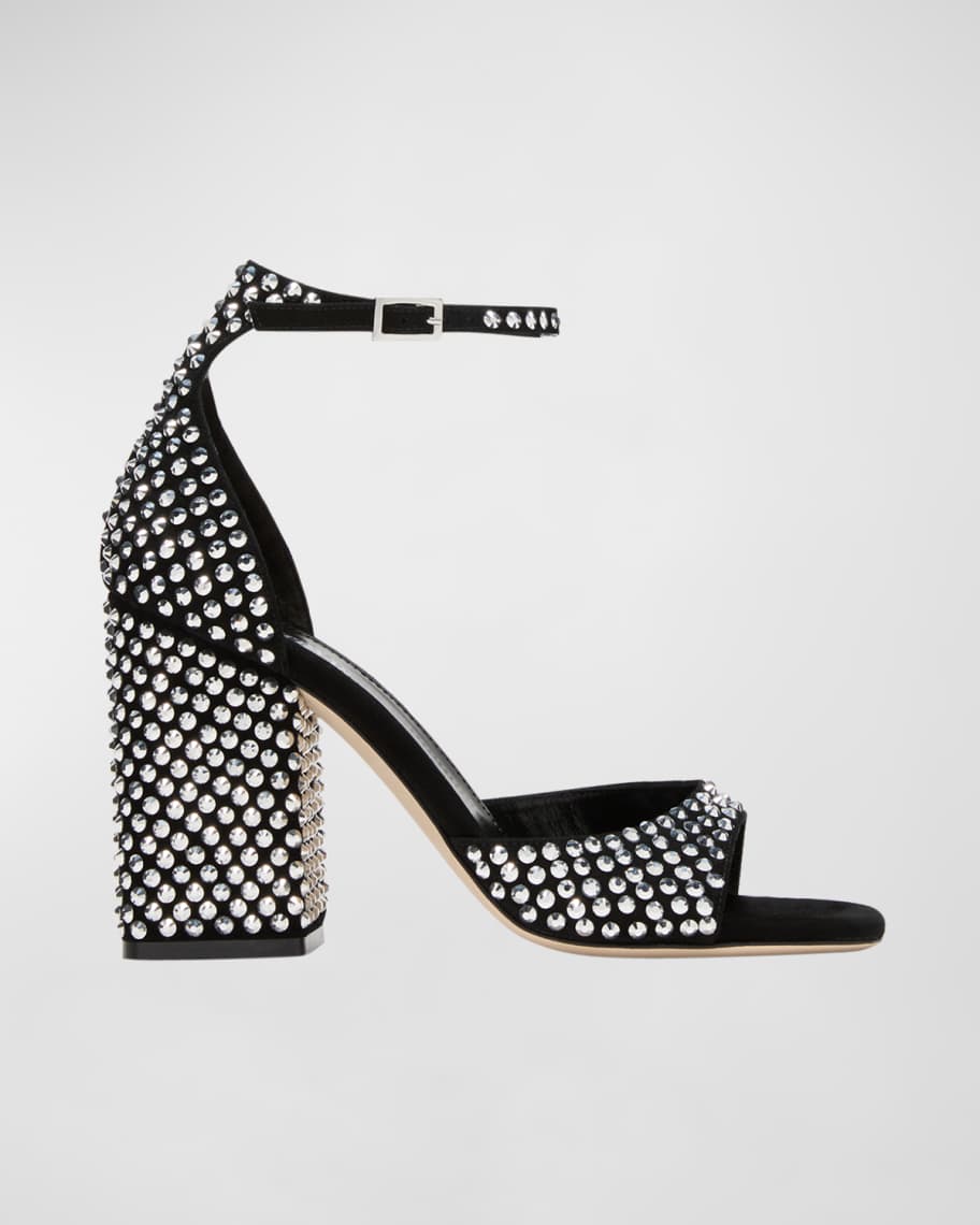 Paris Texas Holly Fiona Crystal Ankle-Strap Sandals | Neiman Marcus