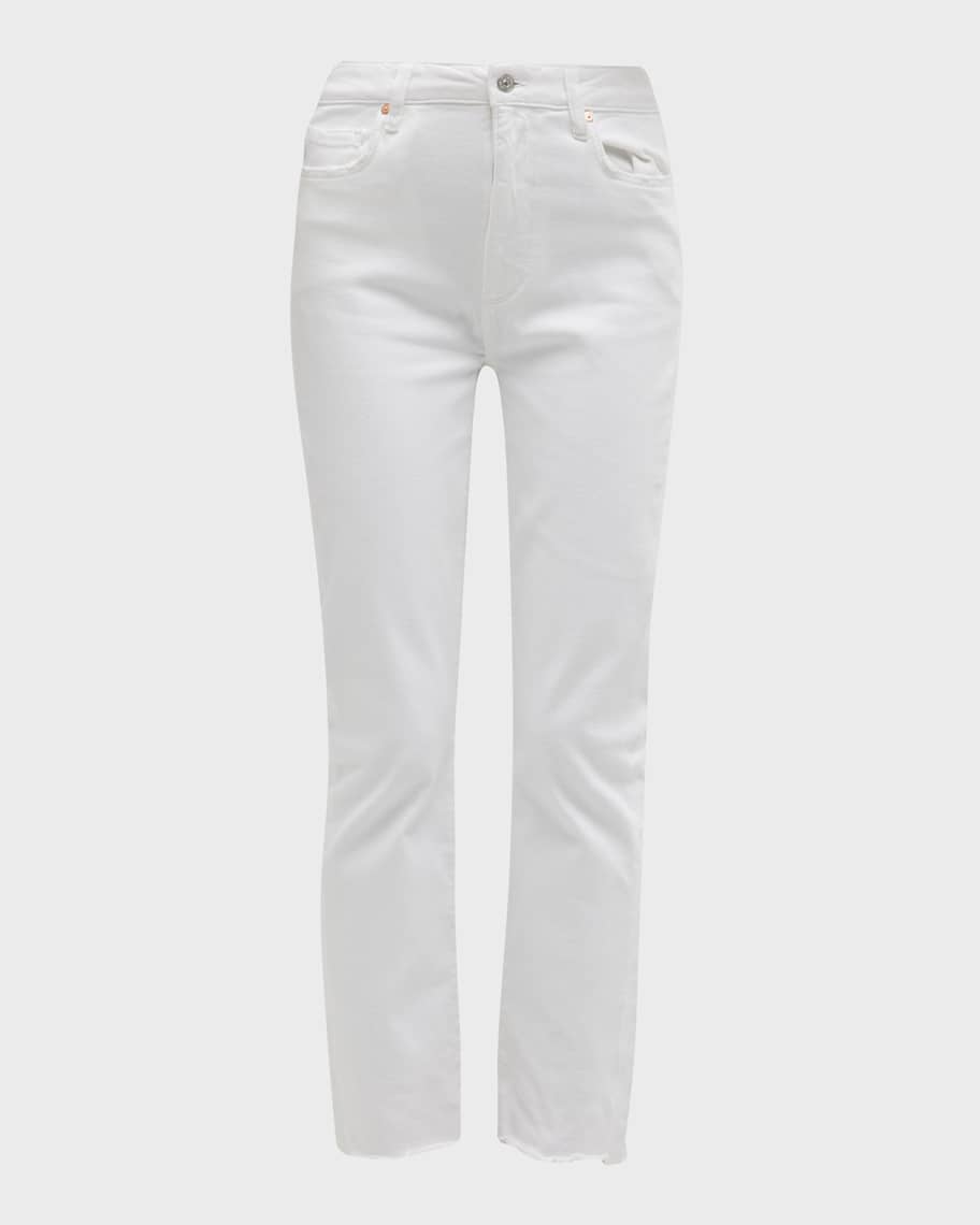 PAIGE Cindy Slim Straight Cropped Jeans | Neiman Marcus