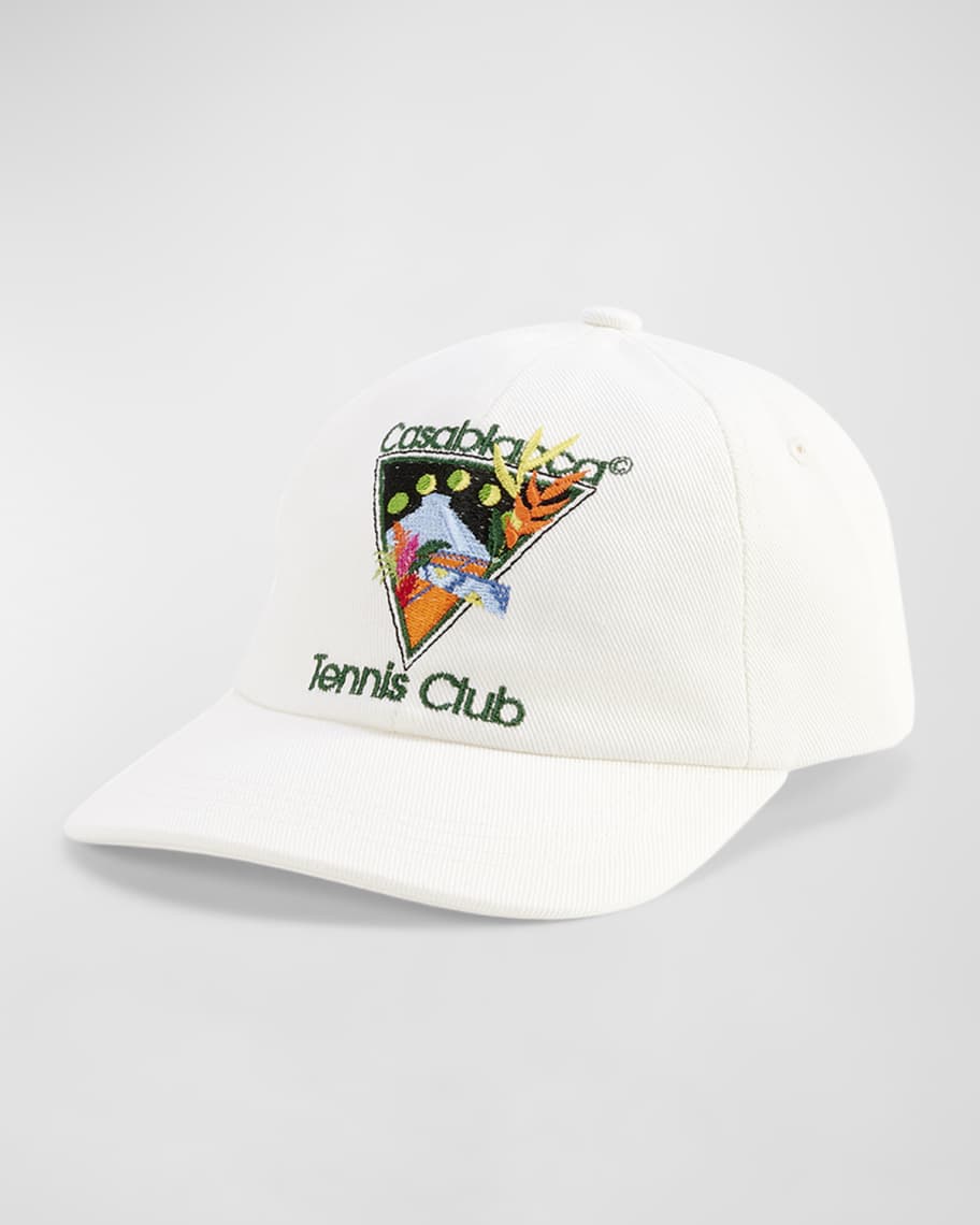 CASABLANCA Men's Tennis Club Icon Embroidered Baseball Cap | Neiman Marcus