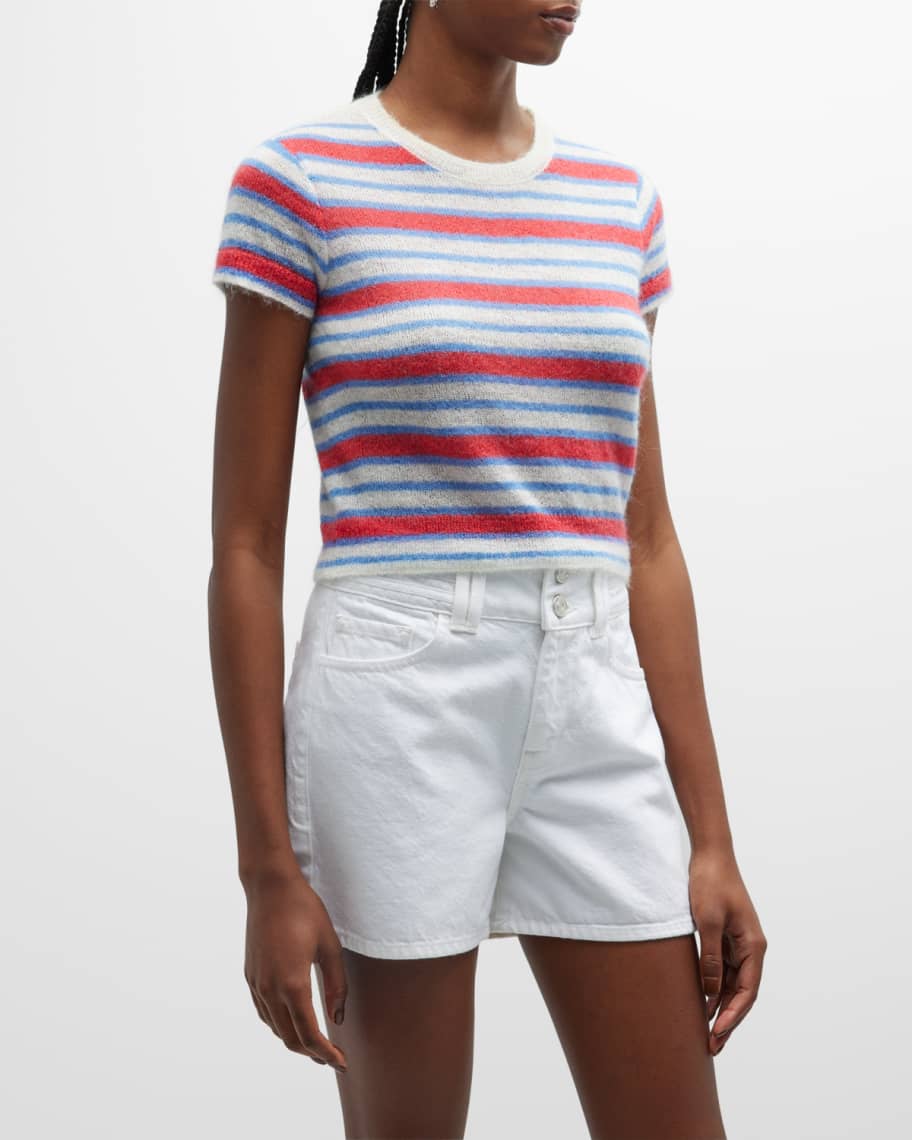 FRAME Striped Sweater Tee | Neiman Marcus