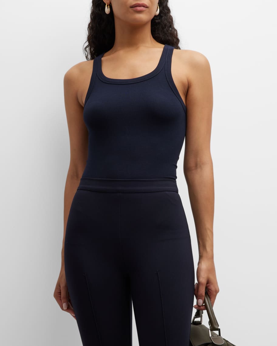 Grey/Ven Cameron Ribbed Scoop-Neck Tank | Neiman Marcus