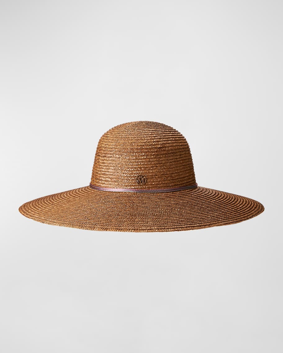 Maison Michel Blanche Seasonal Iconic Camel Straw Hat | Neiman Marcus