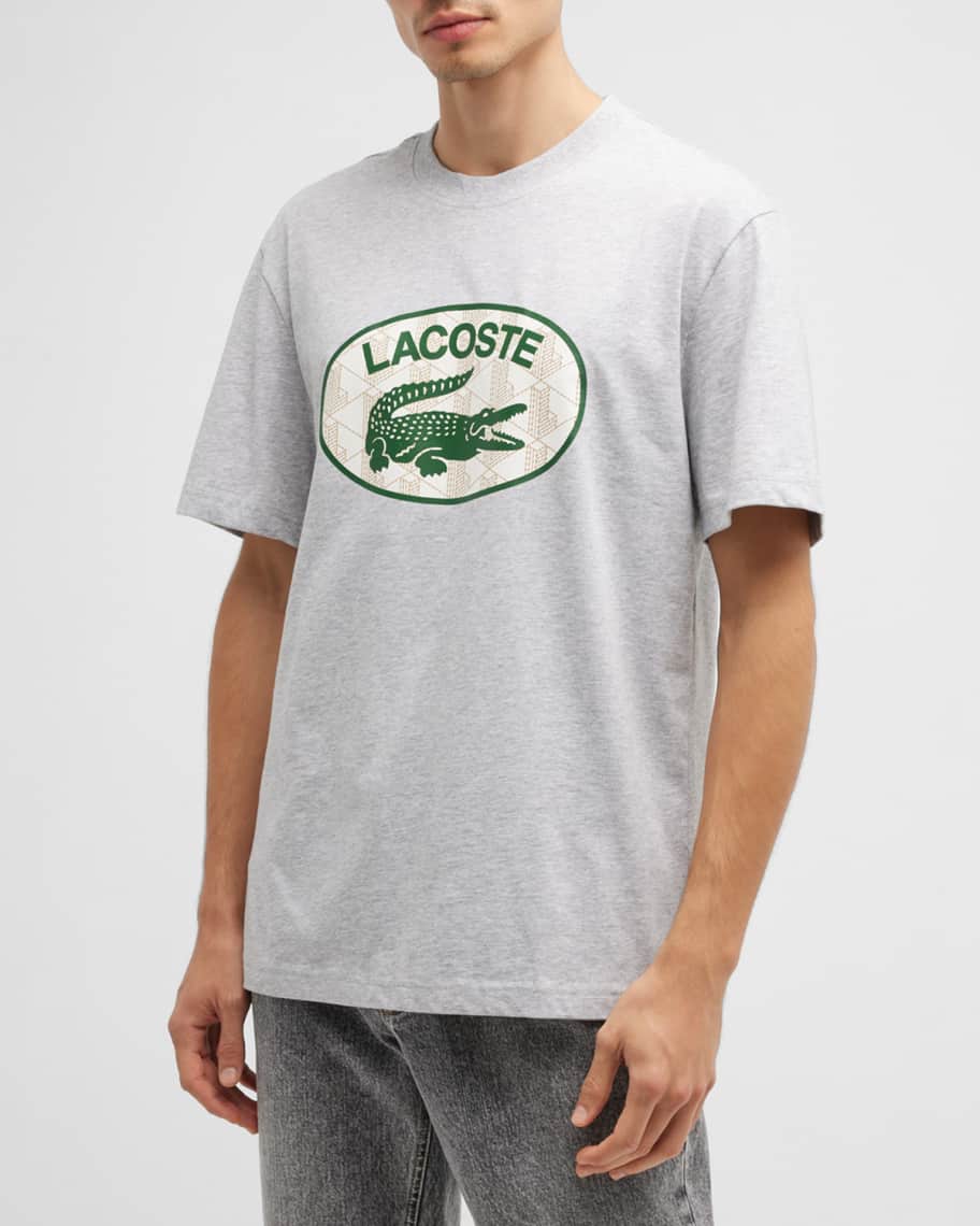 Lacoste Men's Monogram Crocodile Logo T-Shirt | Neiman Marcus