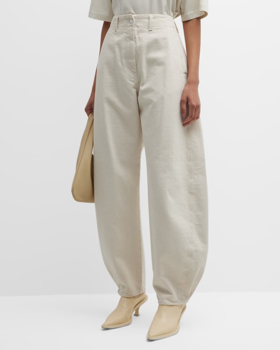 MADE IN TOMBOY Isabelle Wide Tapered Jeans | Neiman Marcus