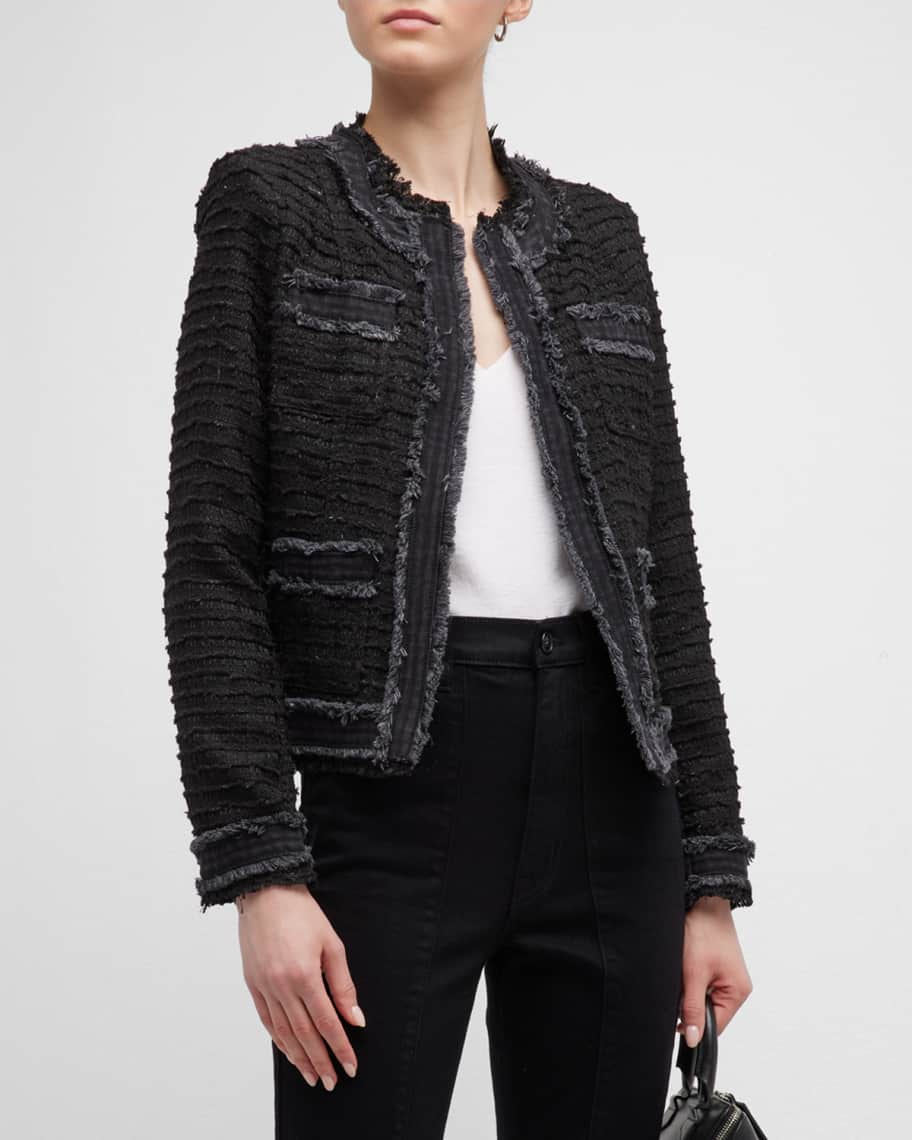 L'Agence Agnes Textured Jacket | Neiman Marcus