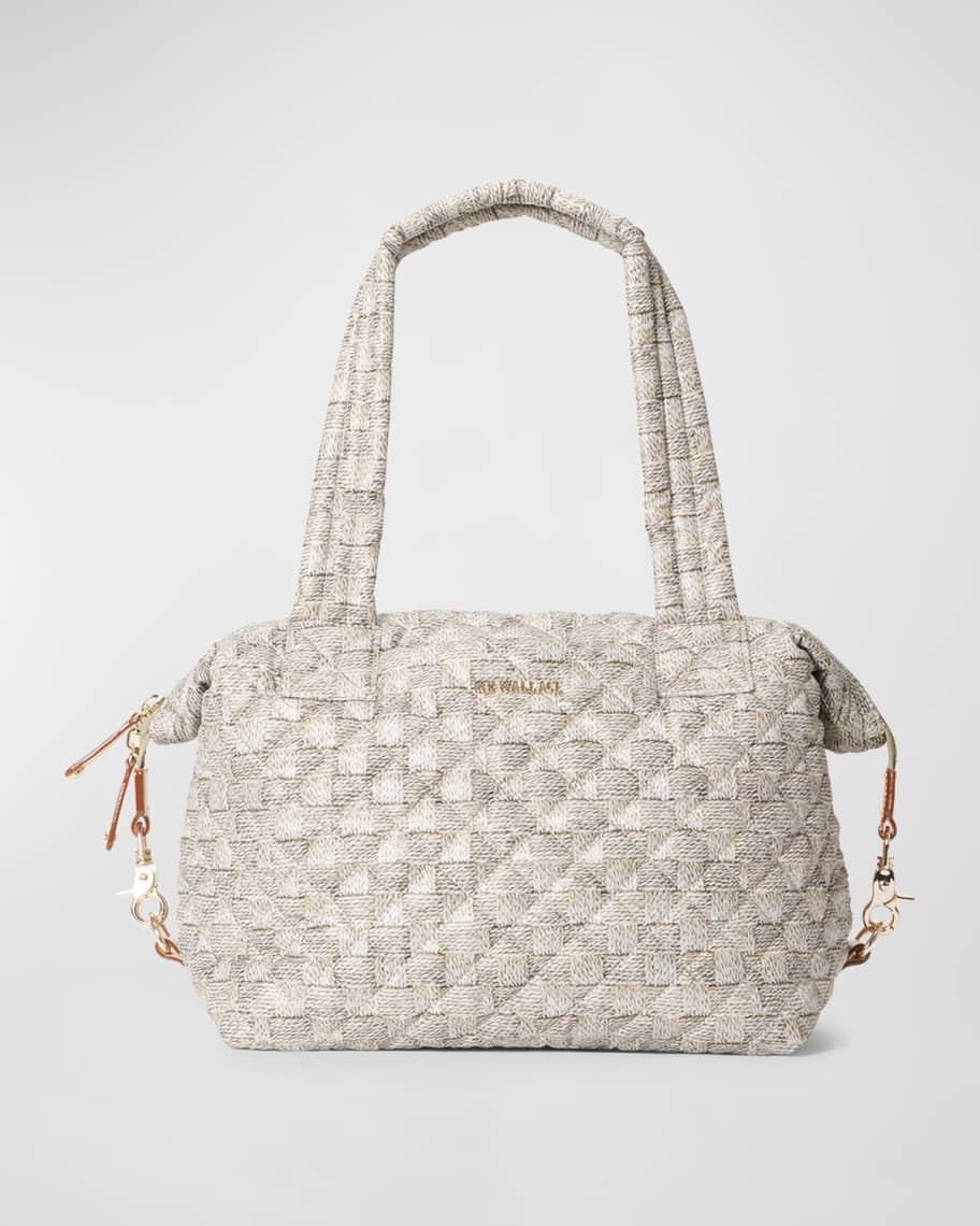 MZ WALLACE Sutton Medium Woven-Print Shoulder Bag | Neiman Marcus