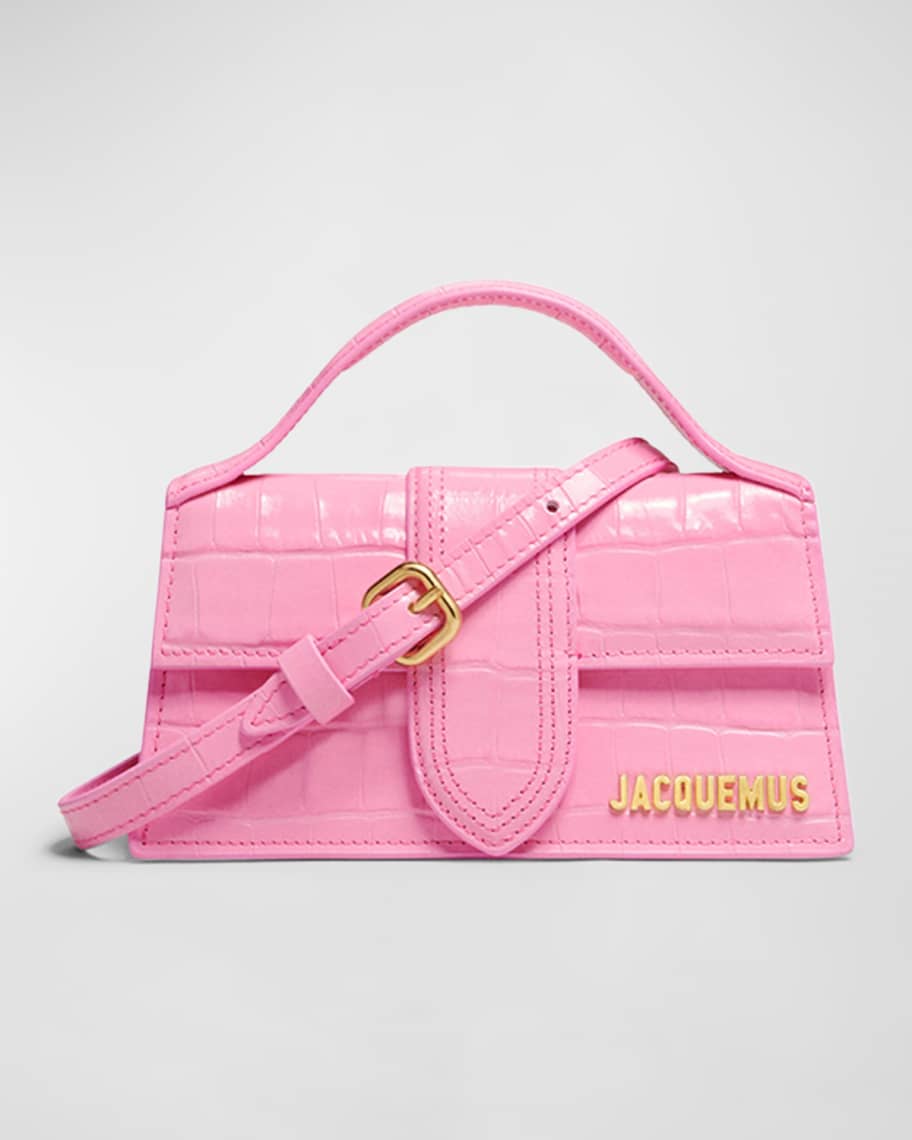 Jacquemus Le Bambino Croc-Embossed Shoulder Bag | Neiman Marcus
