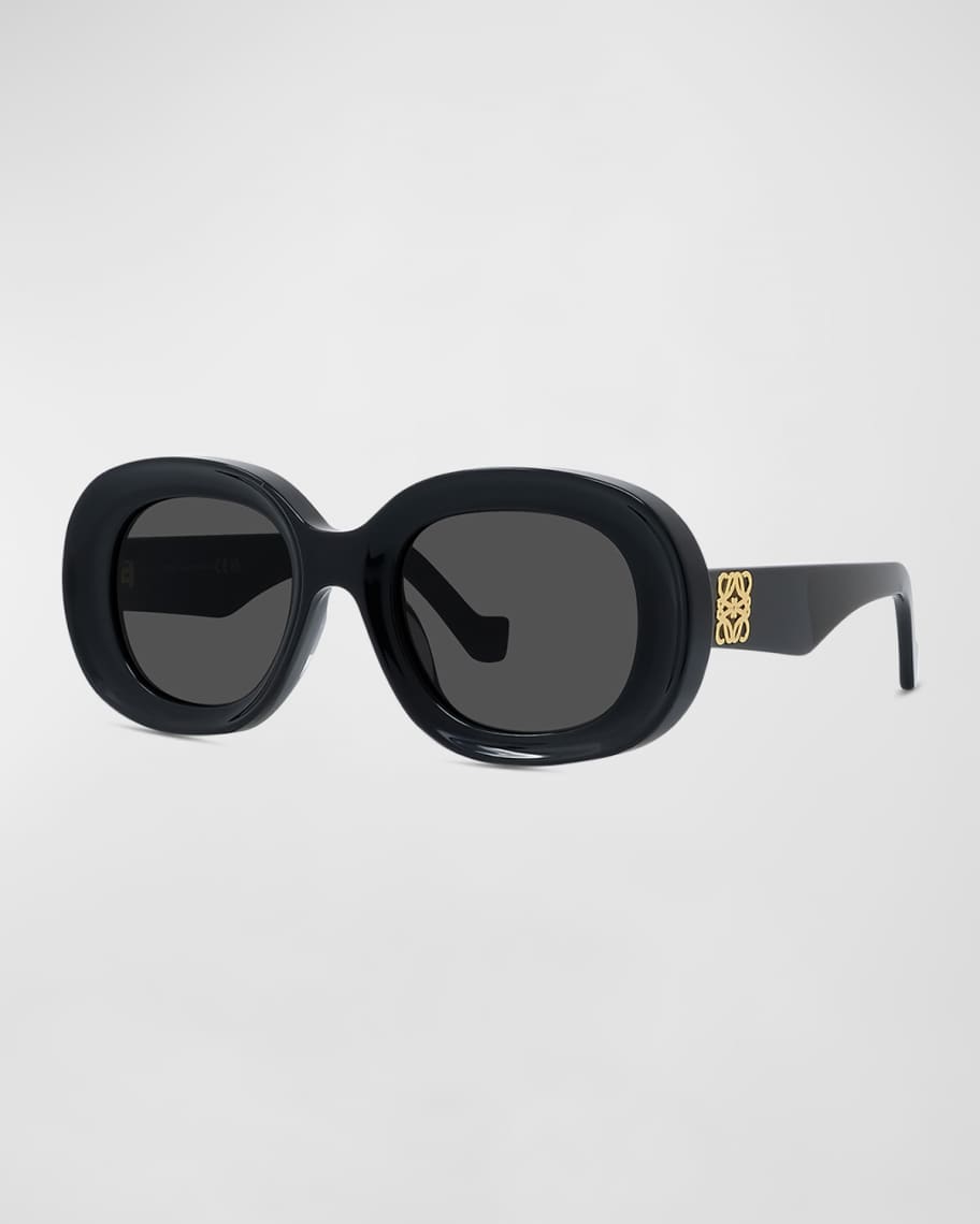 Loewe Anagram Round Acetate Sunglasses | Neiman Marcus