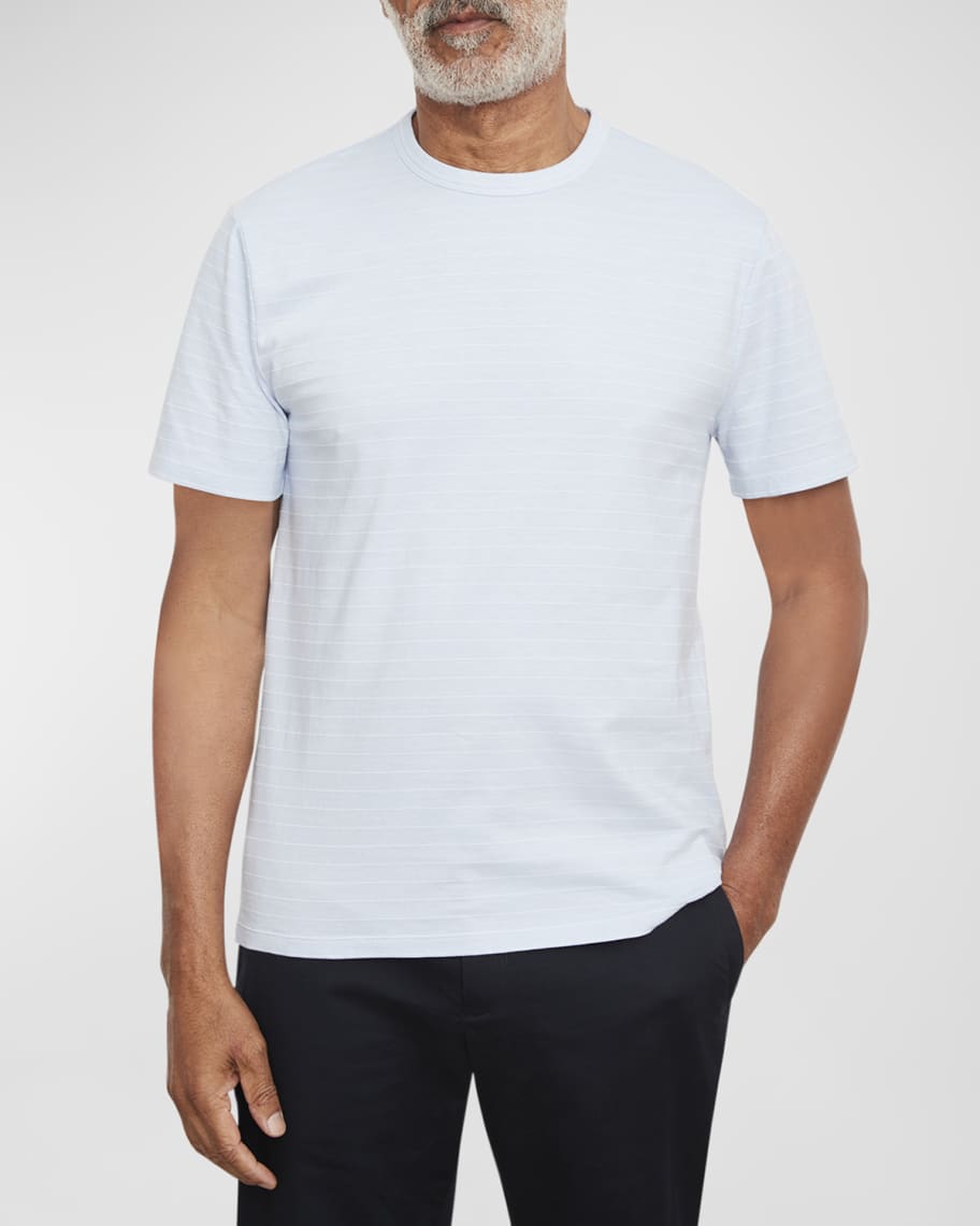 Vince Men's Garment-Dyed Fleck Stripe T-Shirt | Neiman Marcus